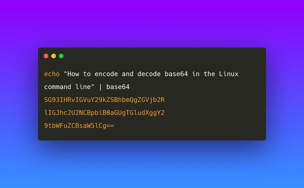 How to encode and decode base64 in the Linux command line